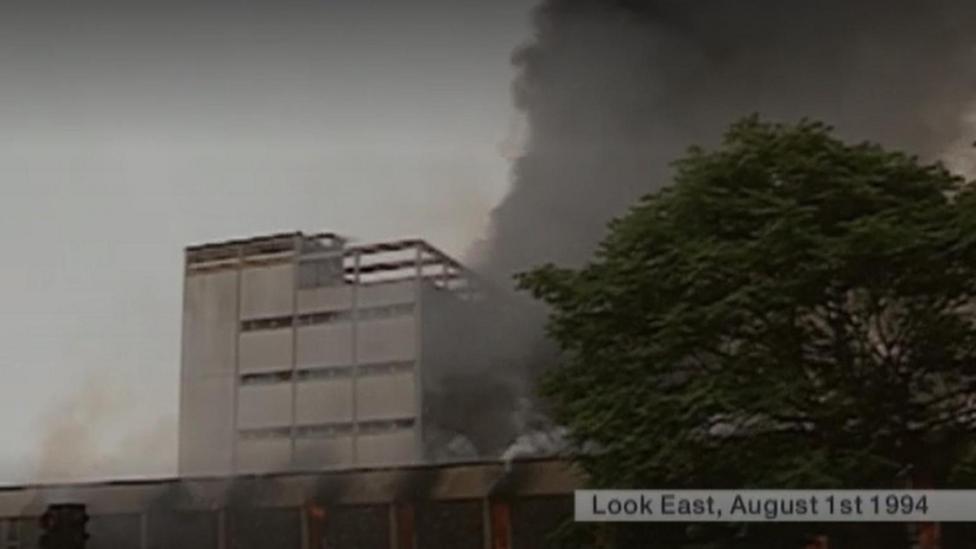 Norwich library fire remembered 30 years on - BBC News