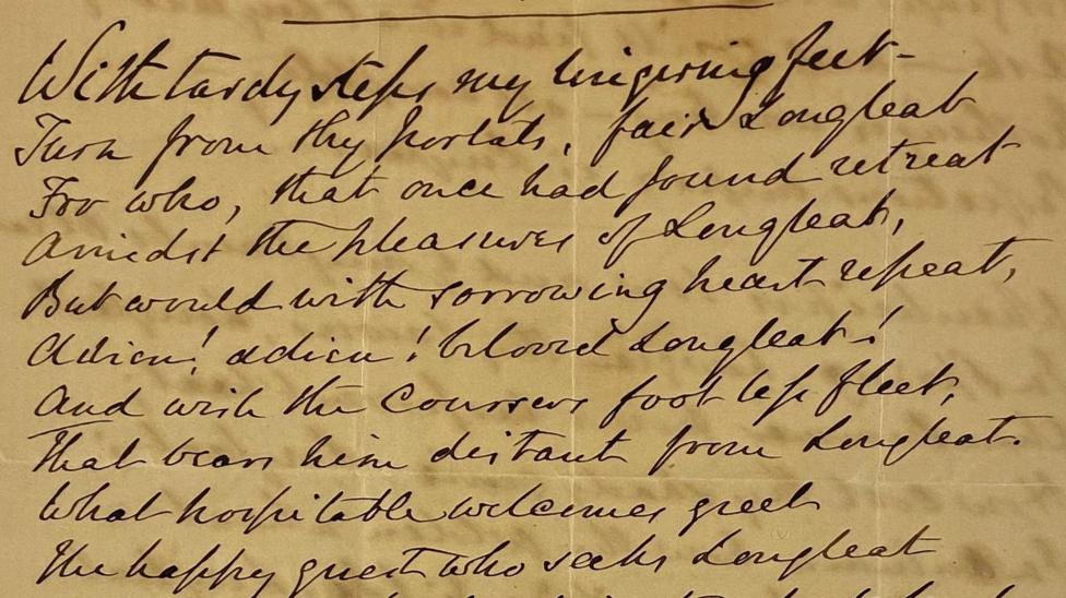 The 200-year-old Longleat poem written to prove rhyming is easy - BBC News