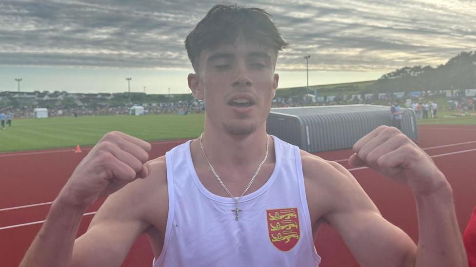 Island games 2025: Filip Nowacki wins seventh swimming gold medal - BBC ...