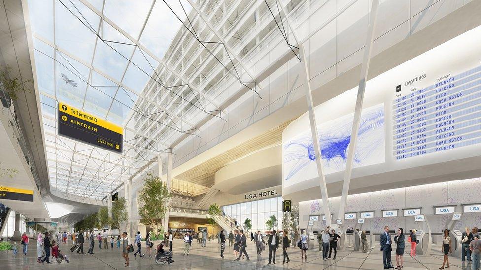 LaGuardia Airport in New York set for sweeping overhaul - BBC News