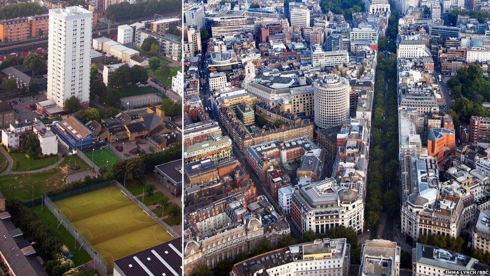 London from the sky: Flying high with the air ambulance - BBC News