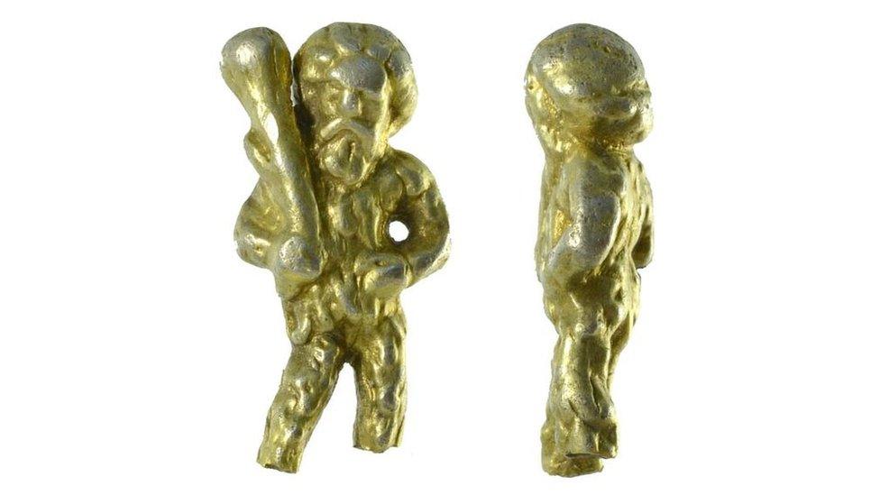 Rare treasure found in Suffolk depicts medieval 'Wild Man' - BBC News