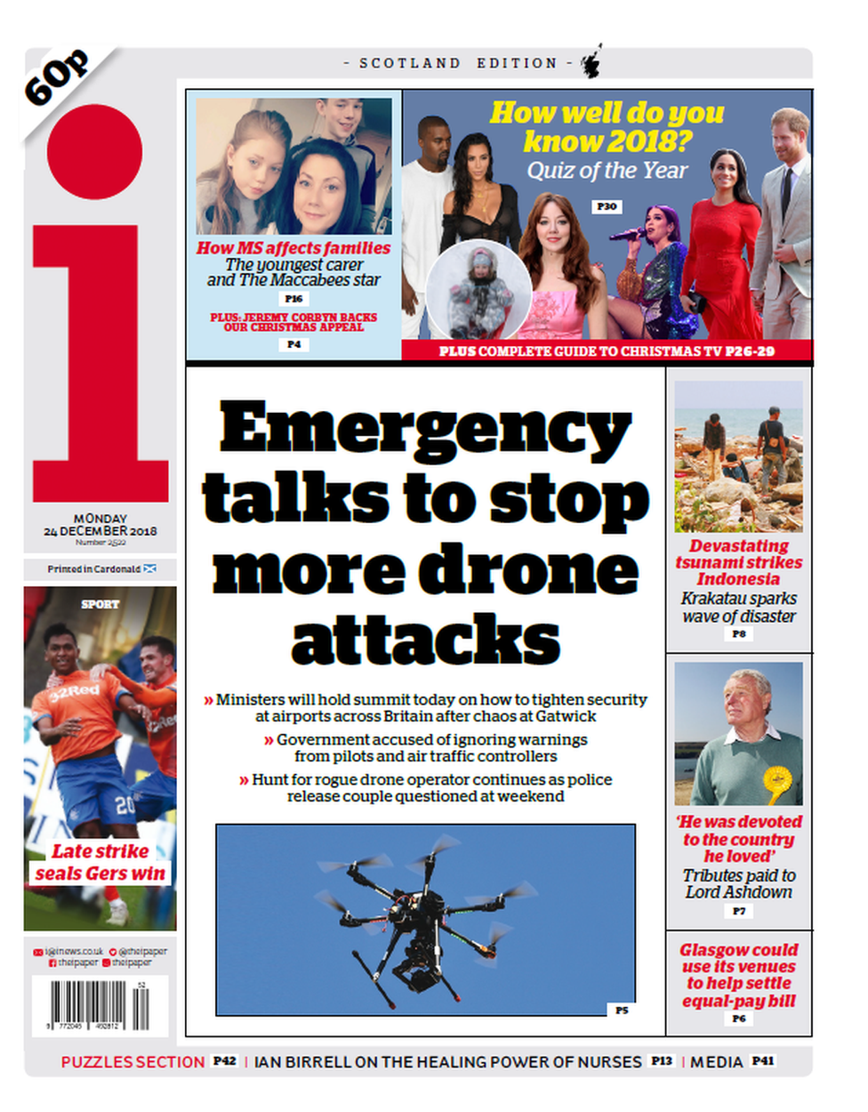 Scotland's papers: Tsunami leaves devastation in its wake - BBC News