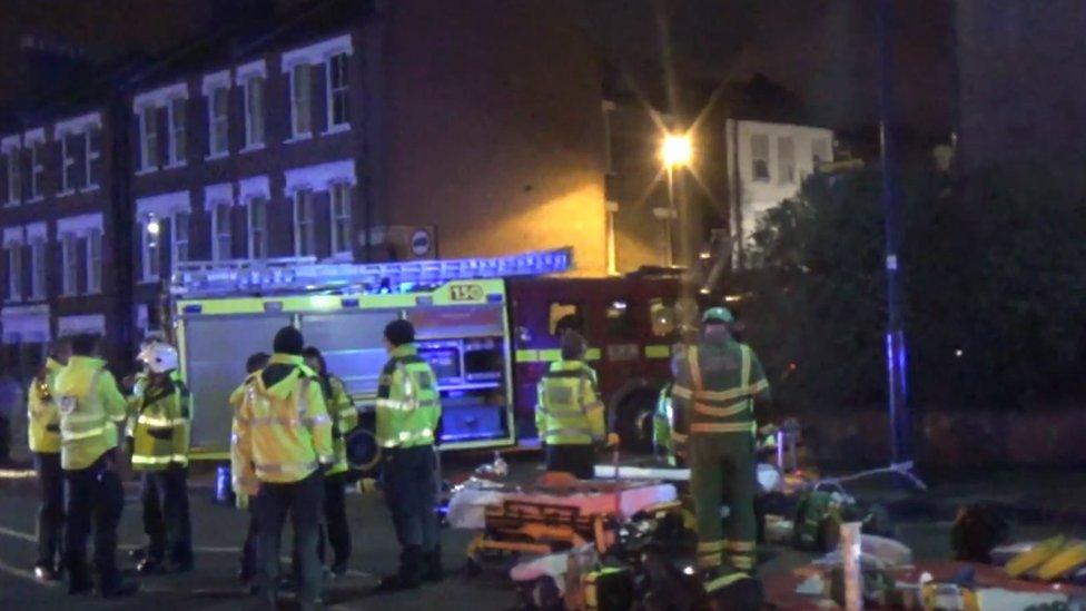 Denmark Hill fire: People leap from windows to escape - BBC News