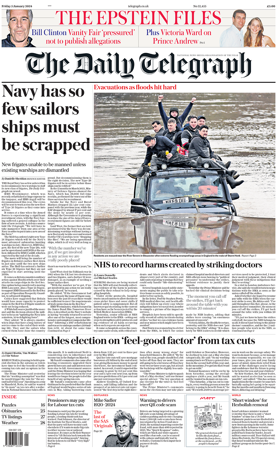 Newspaper headlines: Prince Andrew claims and 'no Labour tax cuts ...