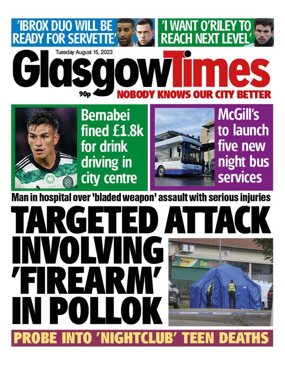 Scotland's papers: Firearm attack and teens die in rave tragedy - BBC News