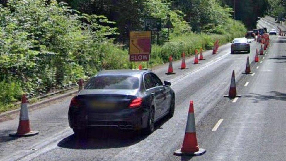 Preston: A59 closed at Brockholes Brow for embankment stabilisation ...