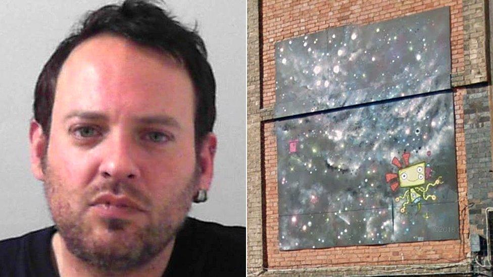 Murderer's street art removed by Burnham-on-Sea Town Council - BBC News