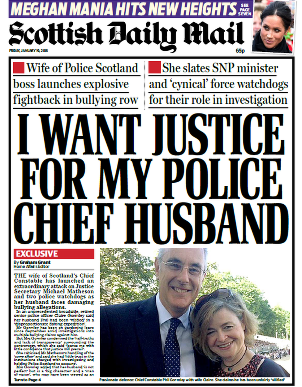 The papers: Police chief's wife speaks out - BBC News