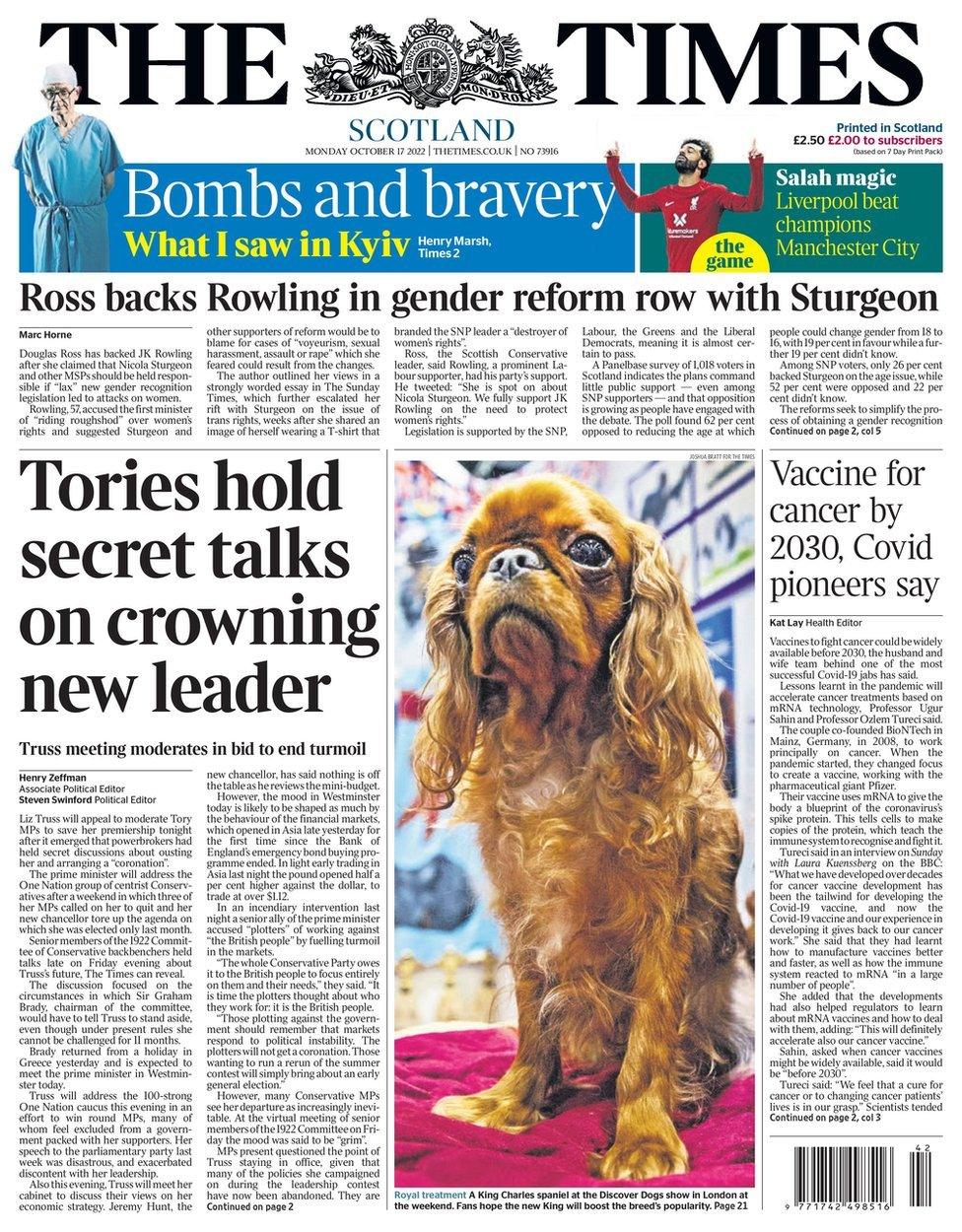 Scotland's papers: 'D-Day for PM' as Tories hold secret talks - BBC News