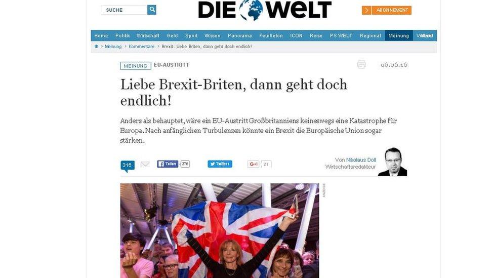 EU referendum: What the European papers say - BBC News