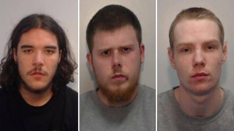 Three men jailed for unprovoked Wigan stab murder - BBC News