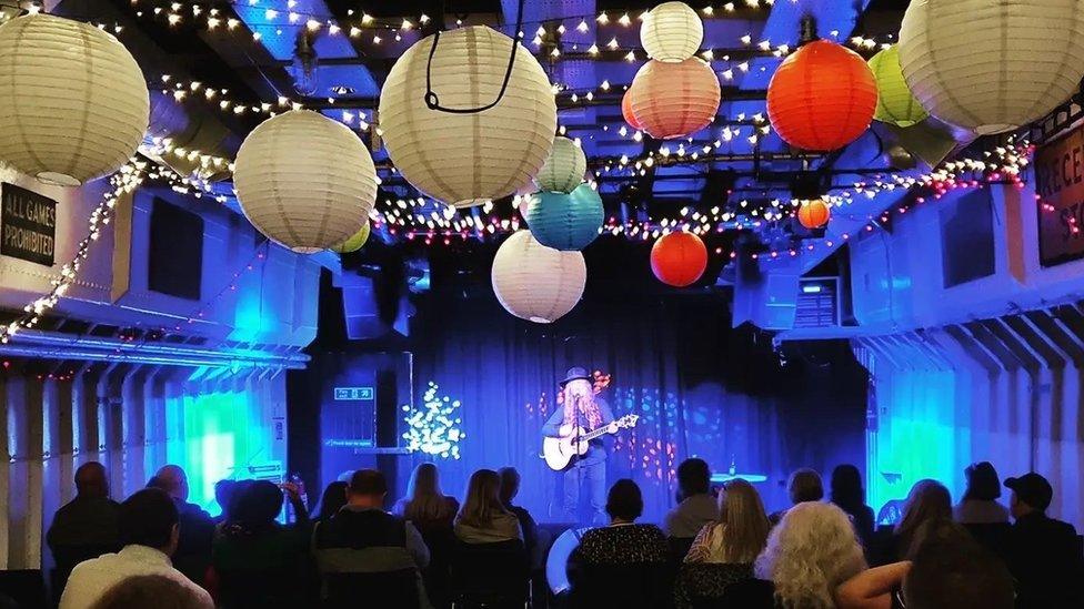 Belfast Barge: The quirky arts venue moored on the River Lagan - BBC News