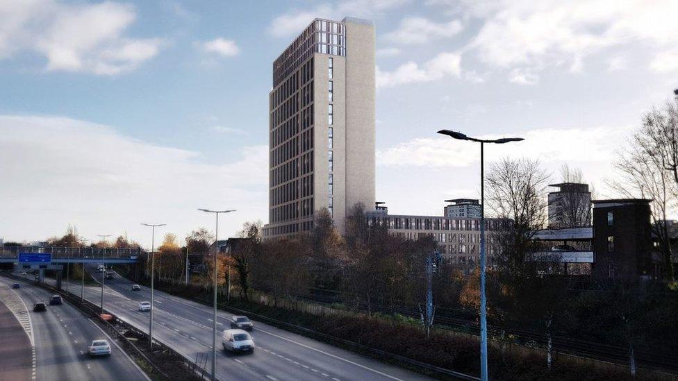 Plans for 23-storey tower block in Salford - BBC News