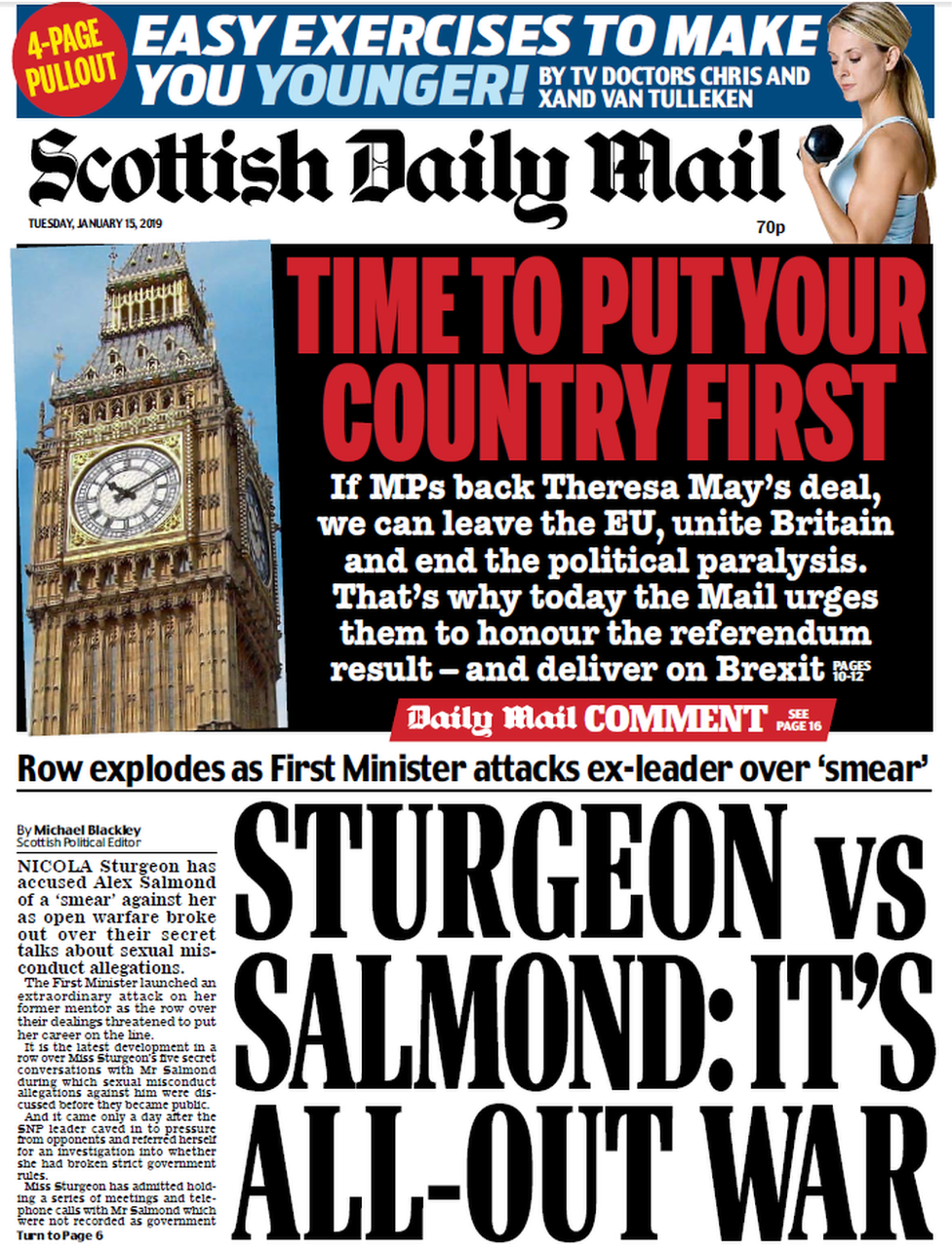 Scotland's front pages: Brexit vote and first ministers' spat - BBC News