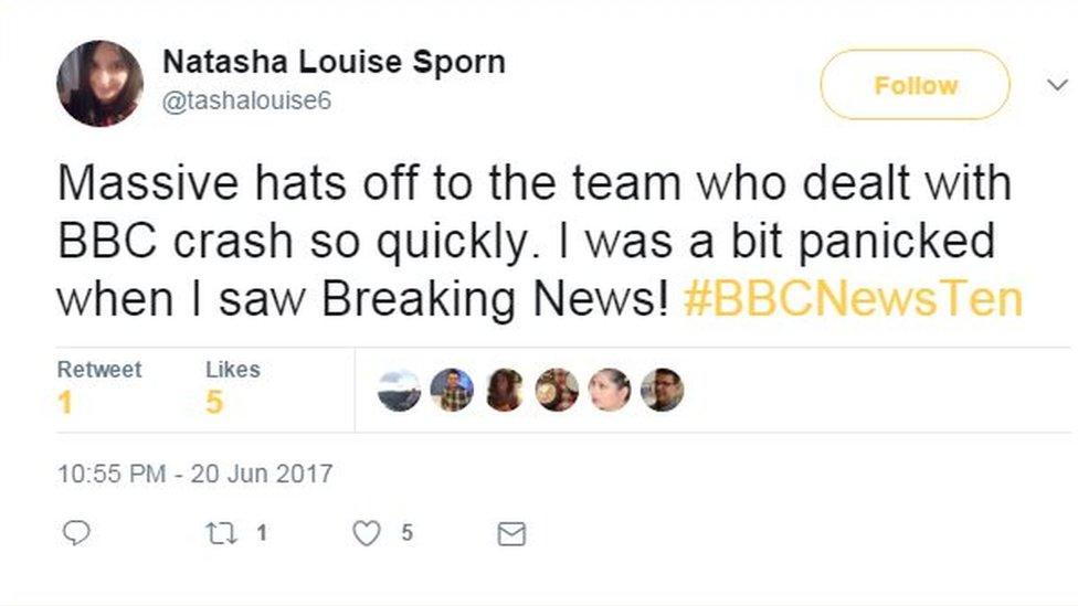 BBC News at Ten stops for four minutes over technical fault - BBC News