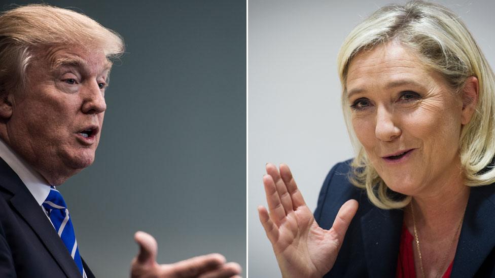 Trump v Le Pen: In their own words - BBC News