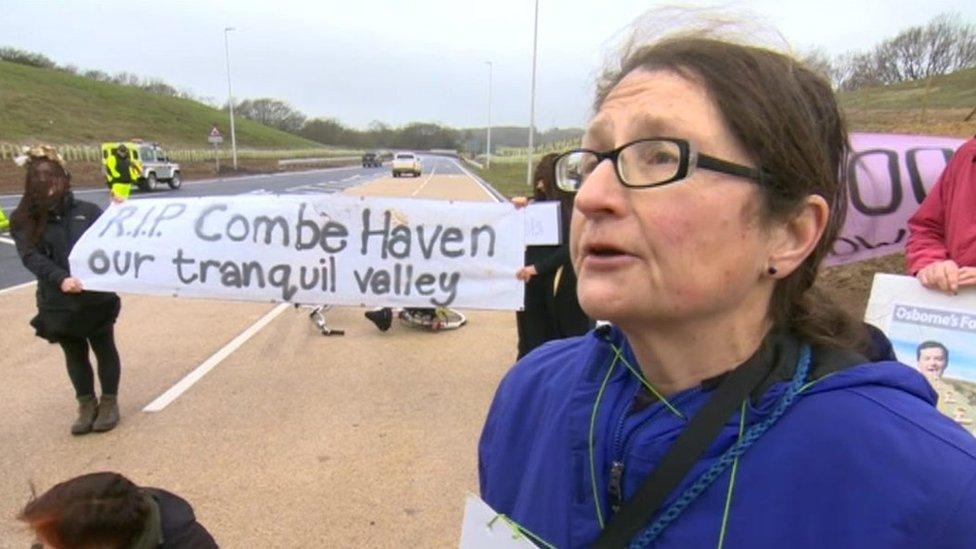 Hastings Bexhill £120m link road opens amid protests - BBC News