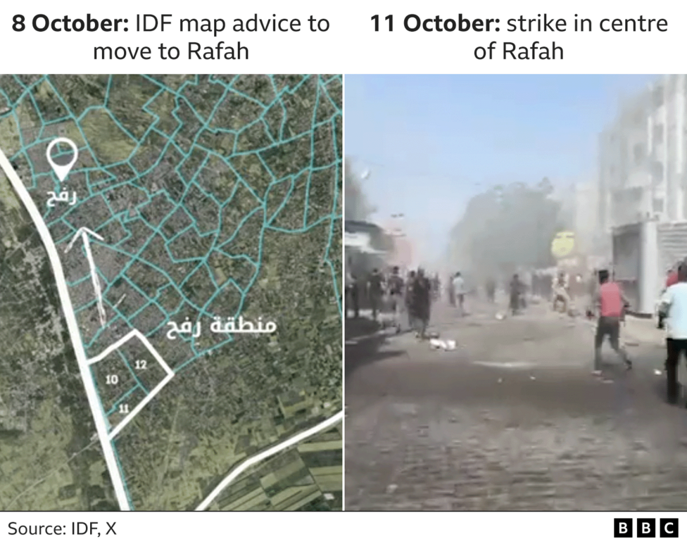 Strikes on south Gaza: BBC verifies attacks in areas of ‘safety’ - BBC News