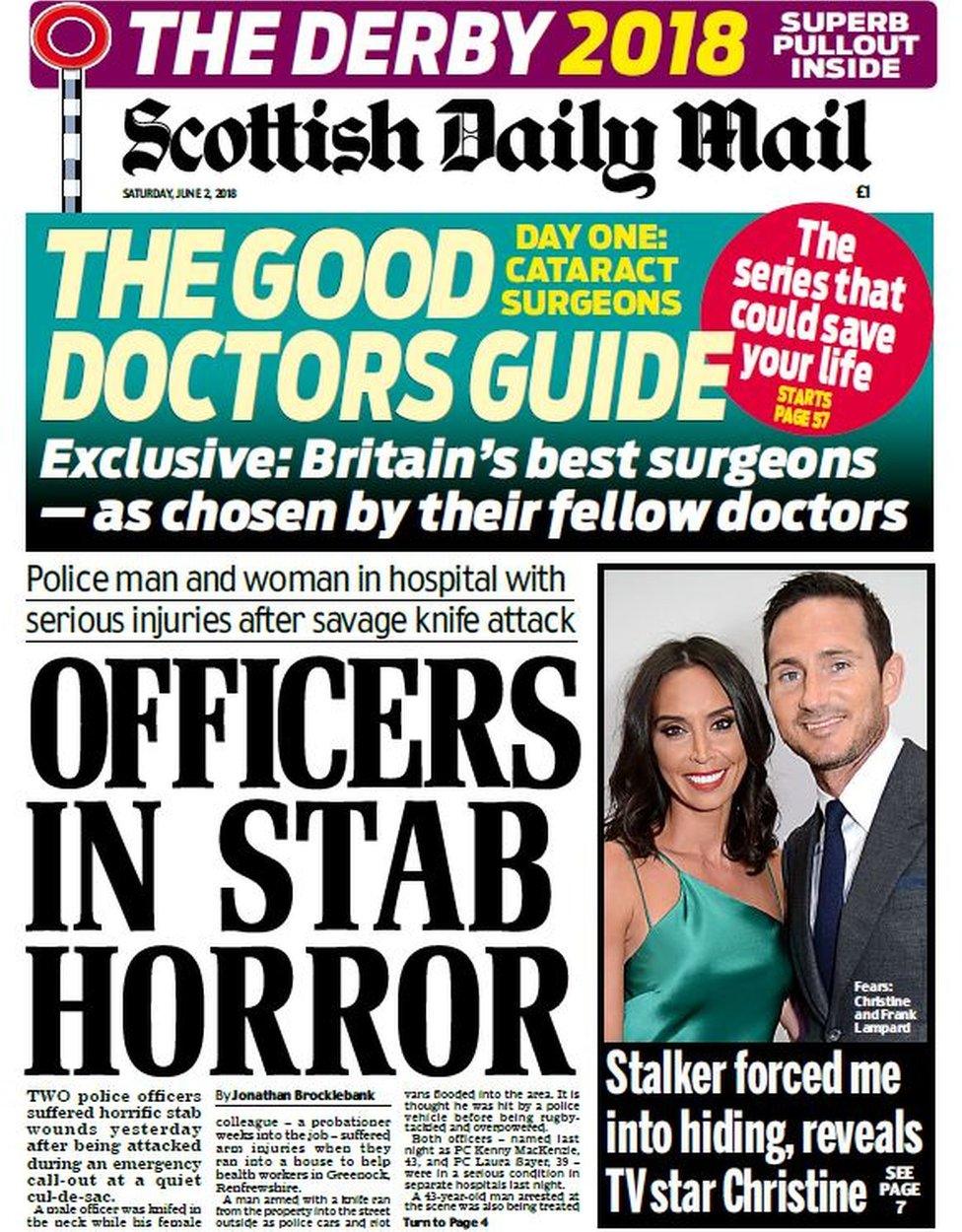 The Papers: 'Hero police officers in stab horror' - BBC News