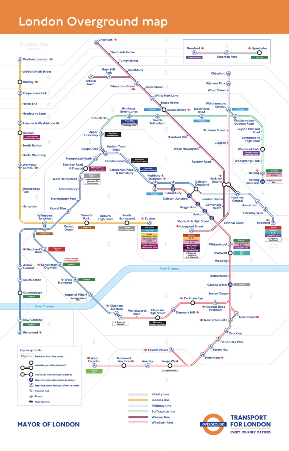 London Overground: New names for its six lines revealed - BBC News
