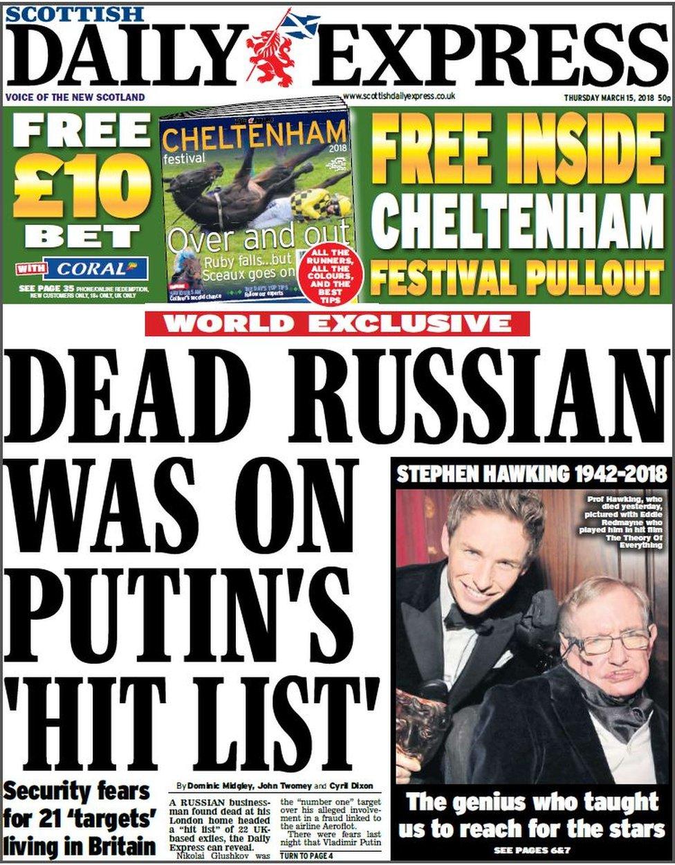 The papers: Fury at Corbyn Russia response - BBC News