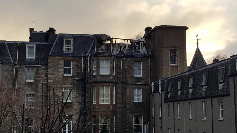 Pitlochry hotel evacuated in early-morning fire - BBC News