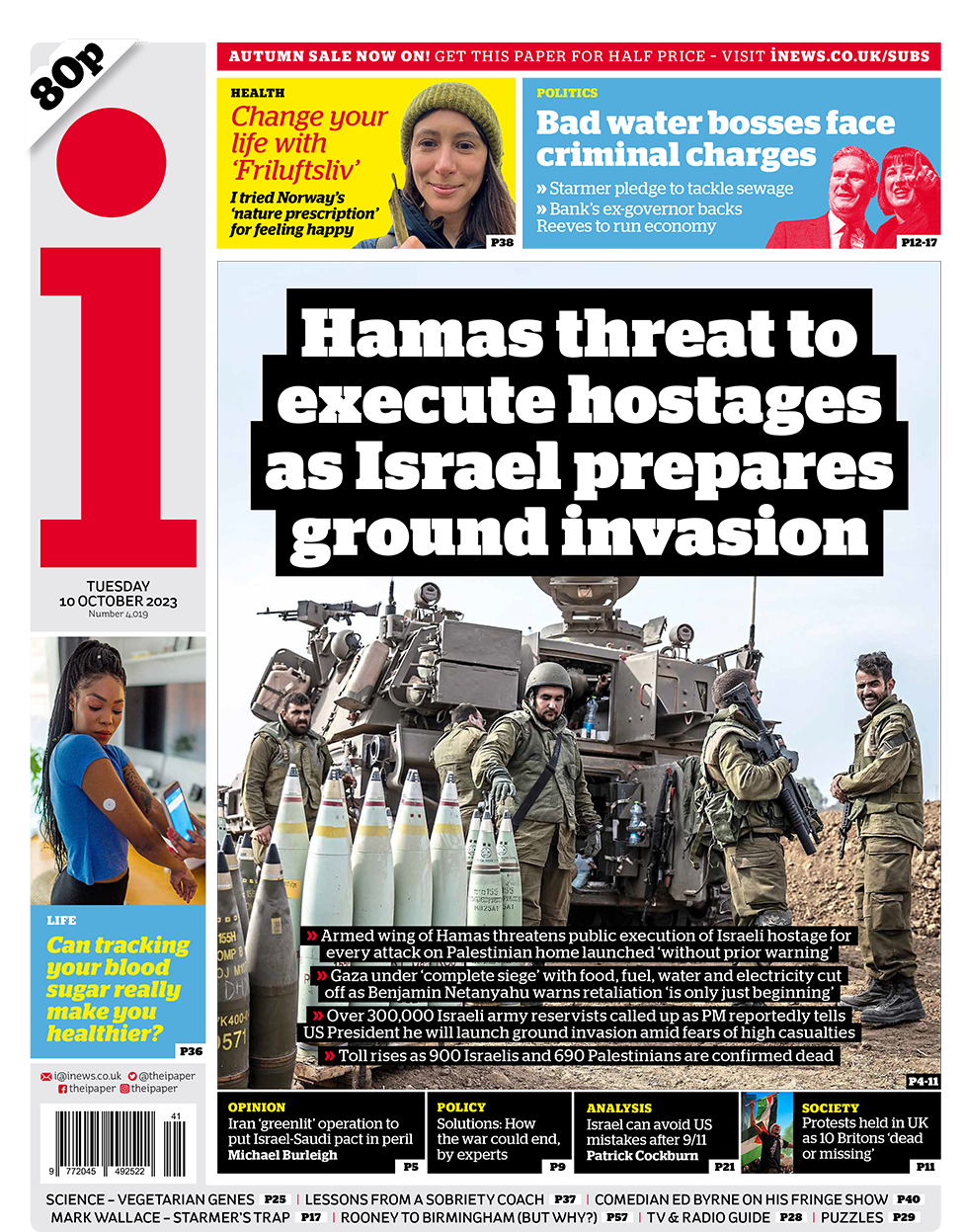 'Israel declares siege' and 'Hamas threatens hostages' - BBC News