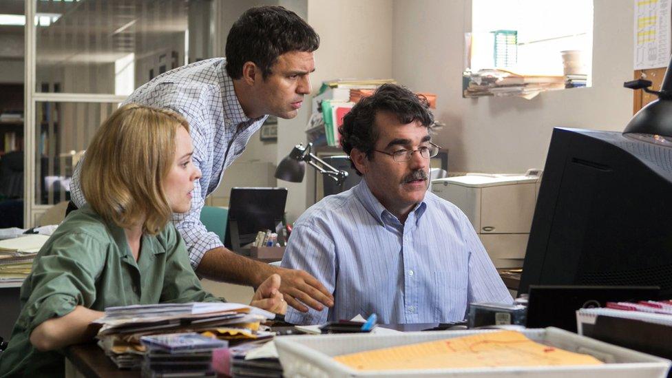Spotlight makers apologise for 'fictionalised' character - BBC News