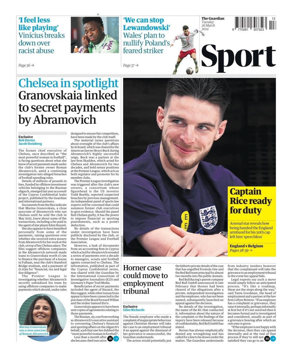 Tuesday's back pages - BBC Sport