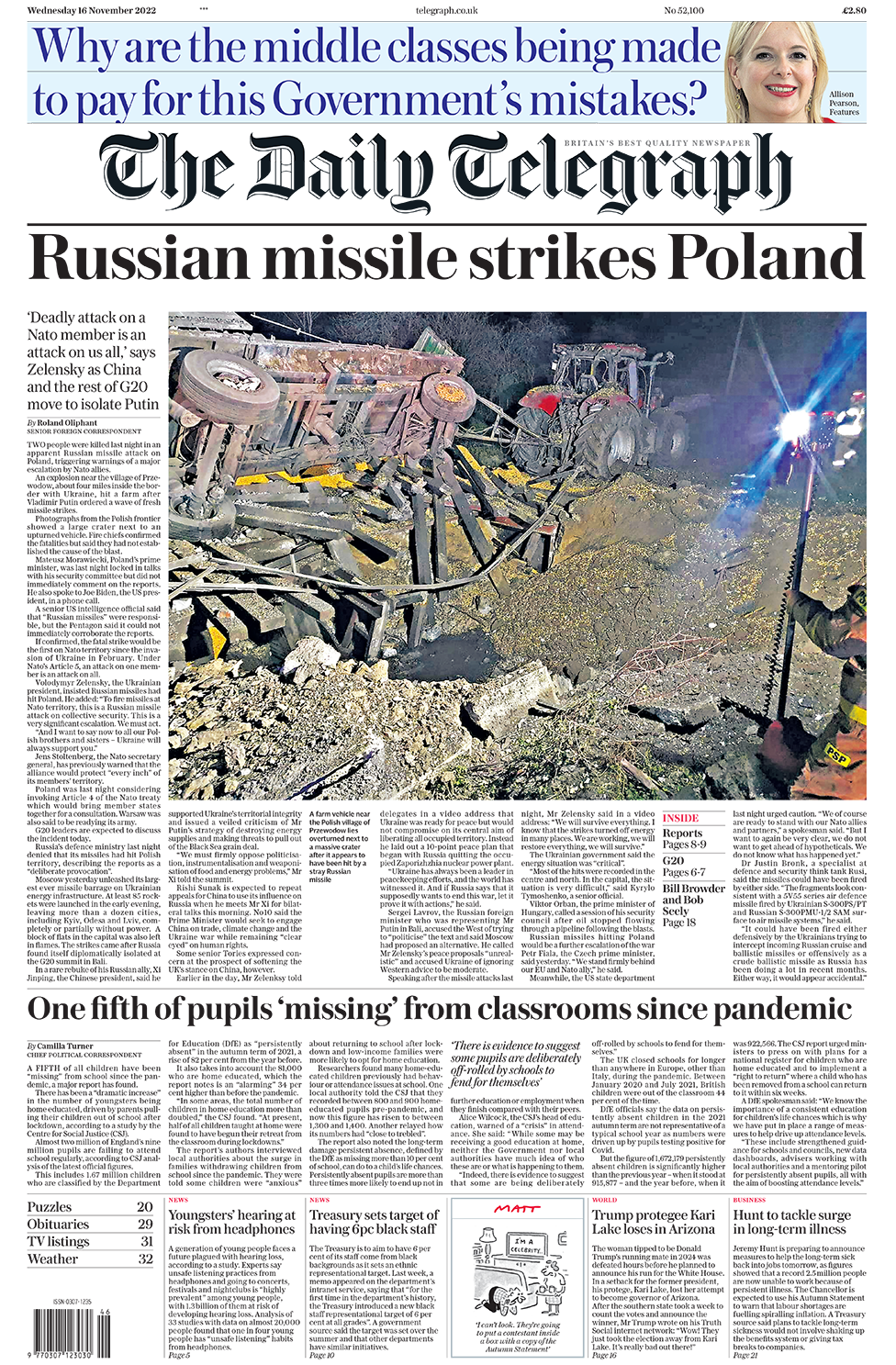 Fatal missile strike on Poland - BBC News
