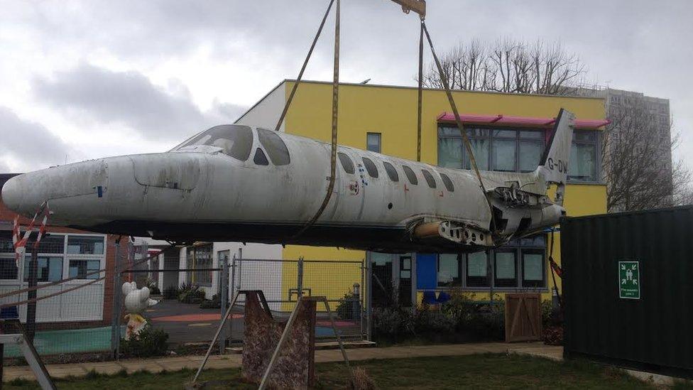 Cessna jet school classroom transformation under way - BBC News