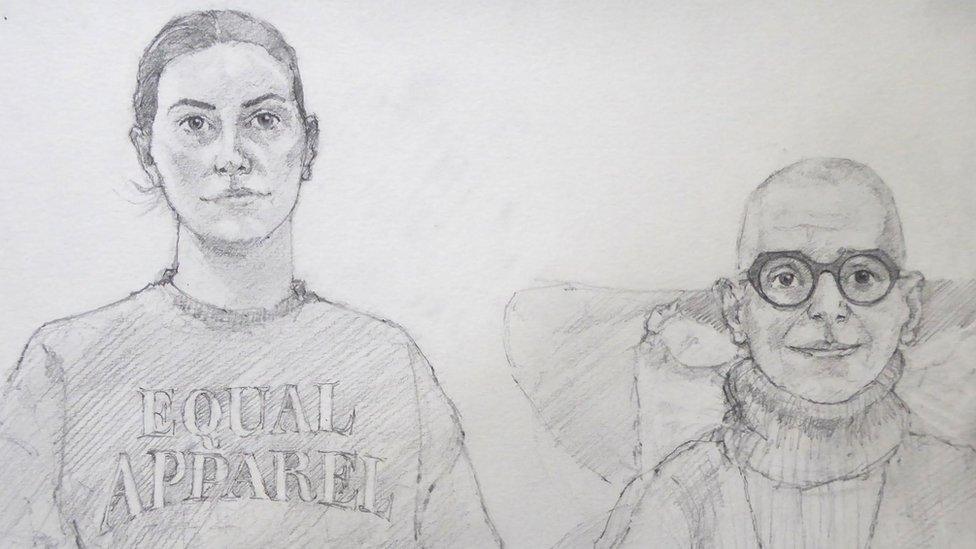 Cancer centre's artist Simon Tolhurst calls portraits uplifting - BBC News
