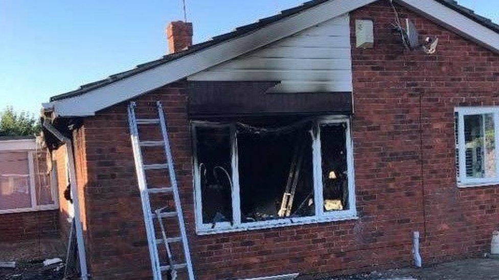 Bognor home damaged by glass ornament blaze - BBC News