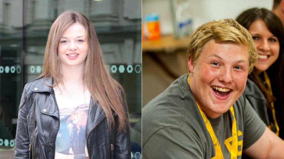 Myfyrwyr yn derbyn gwobrau er cof am John Davies a Merêd - BBC Cymru Fyw