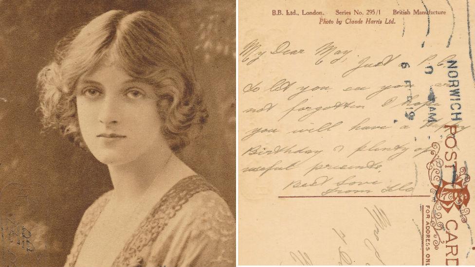 Postcards sent back to original address to 'bring joy' - BBC News