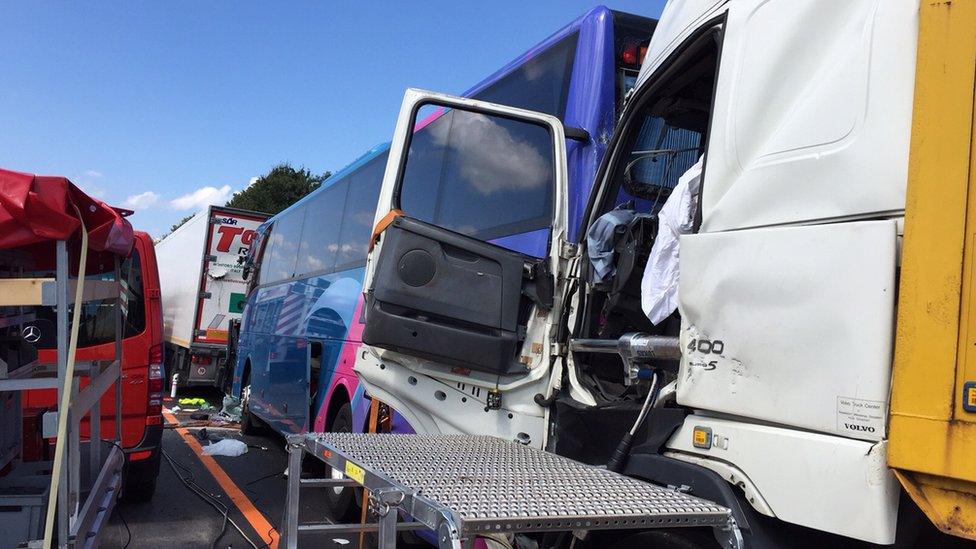 Welsh coach crash in Switzerland injures 41 people - BBC News