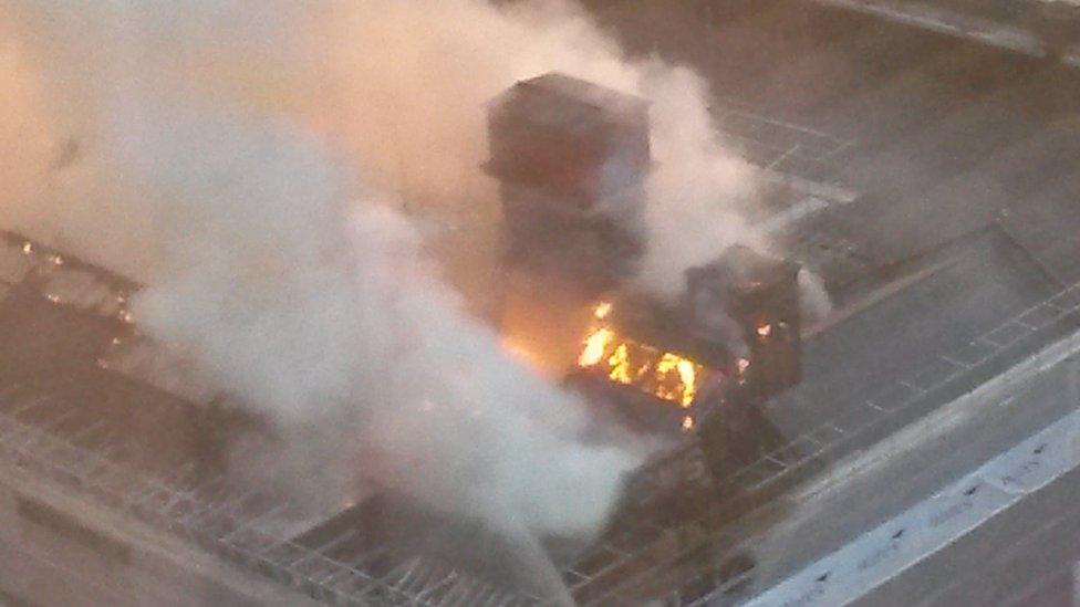 Large fire damages Manchester city centre CWS building - BBC News