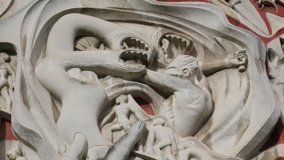 Grotesque faces of Coventry uncovered - BBC News
