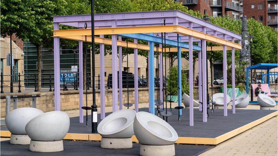 New interactive Play Pavilion opens on Newcastle Quayside - BBC News