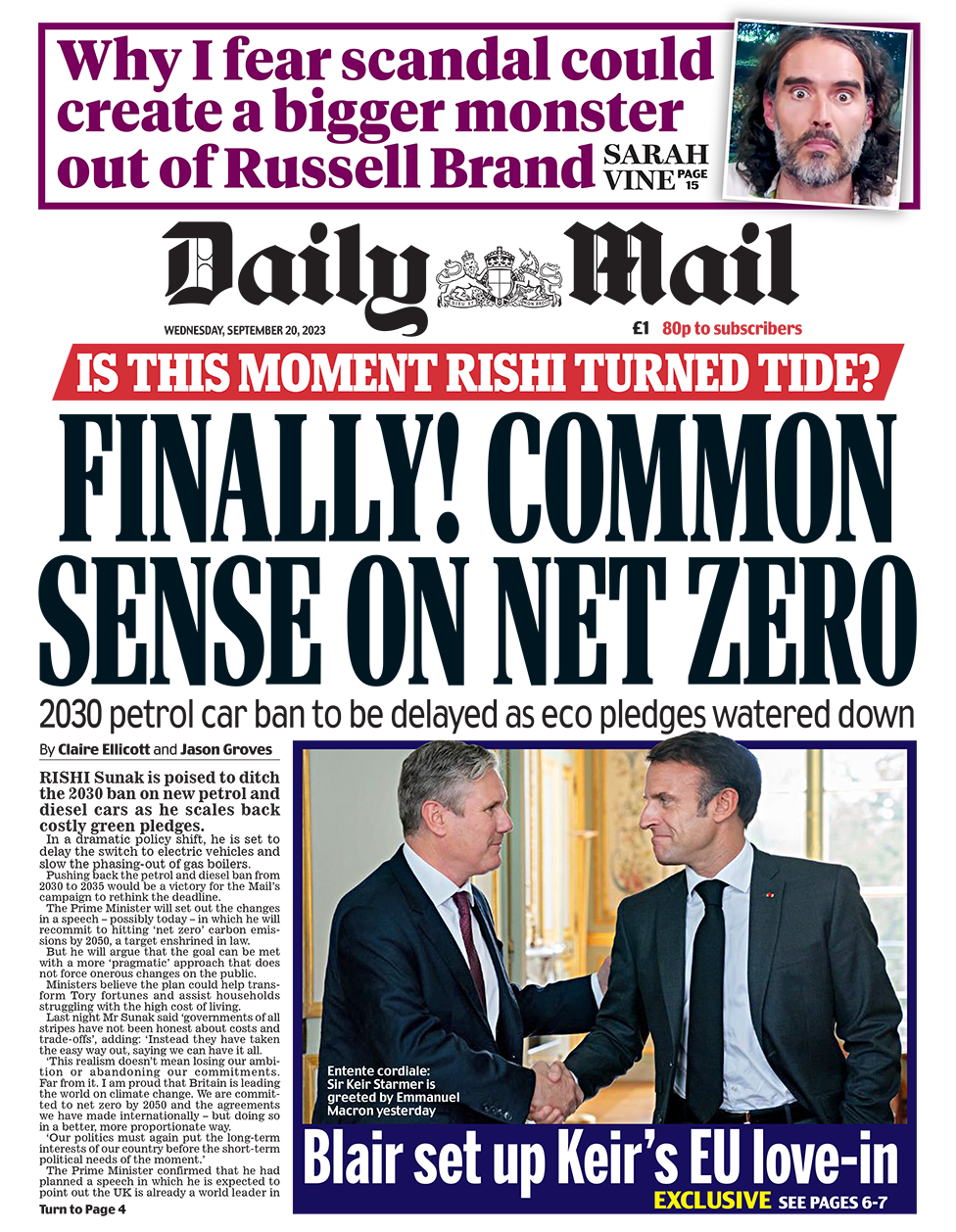 Petrol car ban delay and Starmer to reject EU plan - BBC News
