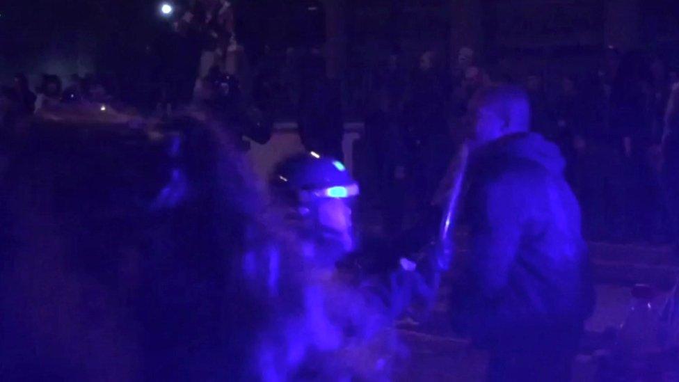 Rave crowd clashes with riot police in Lambeth - BBC News