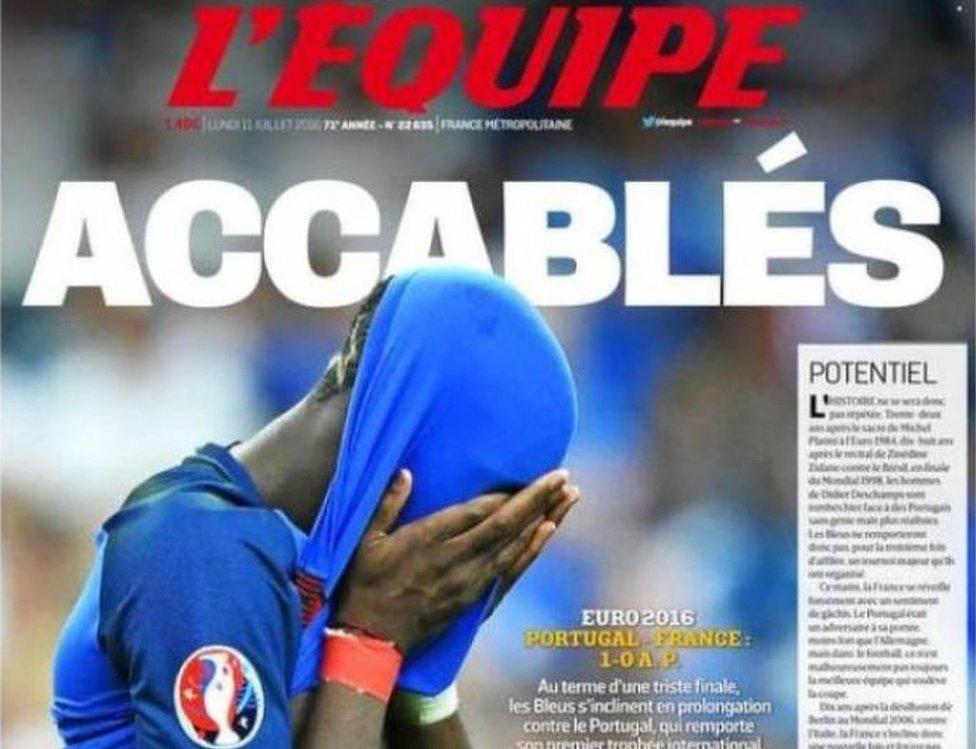 Euro 2016: Portuguese delight, French gloom in papers - BBC News