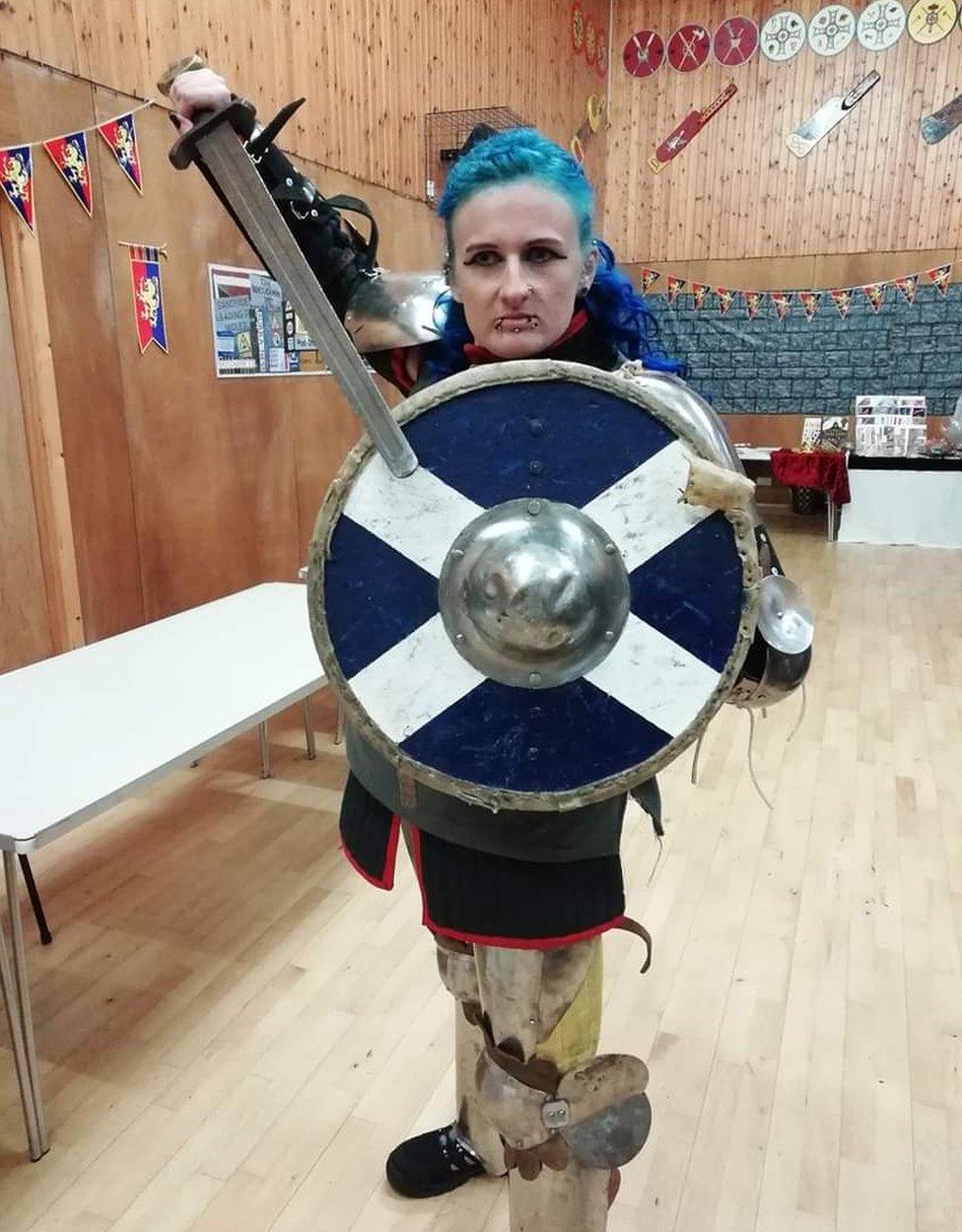 Sword blows make me strong, says Scotland's female knight - BBC News