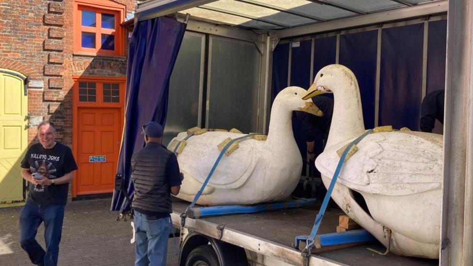 Aylesbury Friar ducks reunited at Discover Bucks Museum - BBC News