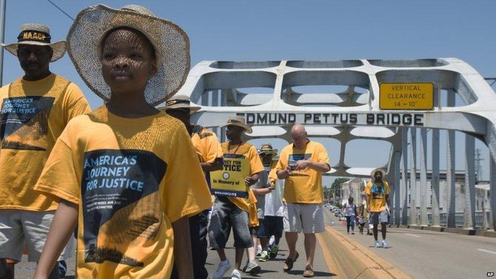 US civil rights march sets out from historic Selma - BBC News