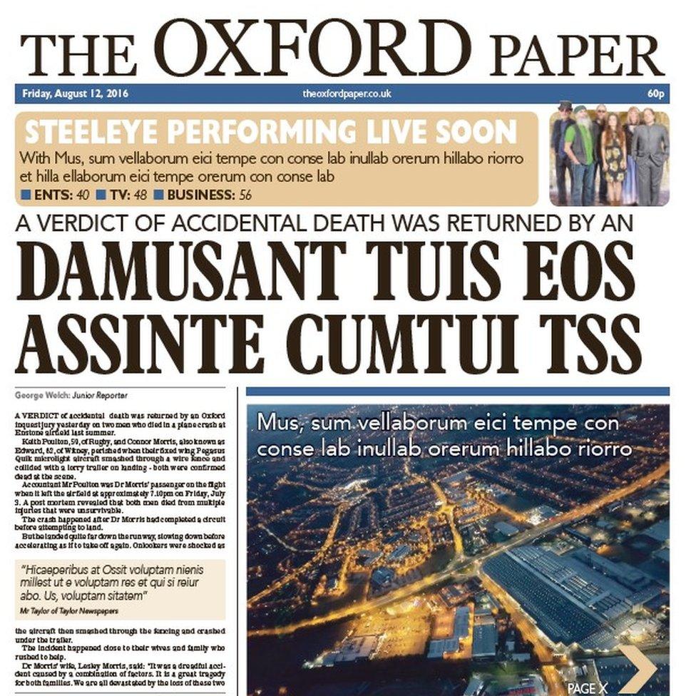The Oxford Paper to launch in Oxfordshire - BBC News