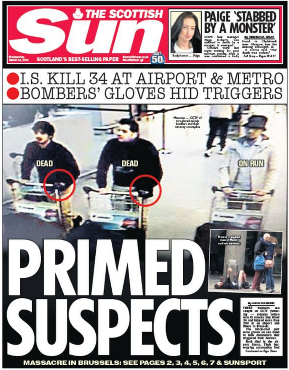 Wednesday's Scottish papers: Bomb attacks in Belgium - BBC News