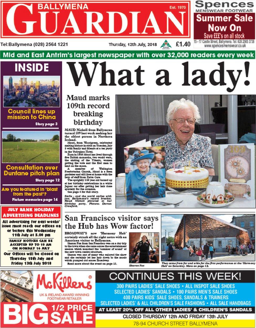 NI weekly papers: Mighty Maud, reckless riots and big losers - BBC News