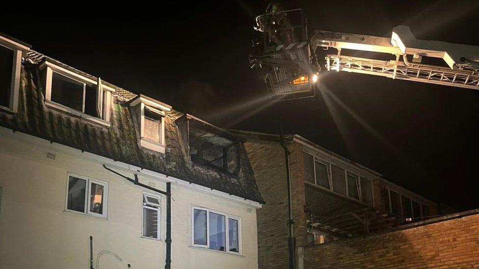 Clacton-on-Sea family homeless after fire starts in tumble dryer - BBC News